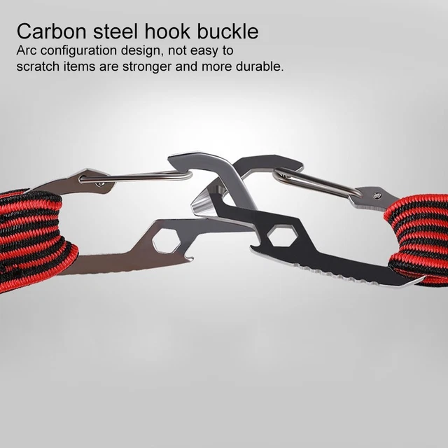 FLEXIBLE BUNGEE ROPE with Carbon Steel Hooks for Efficient Load Binding ...