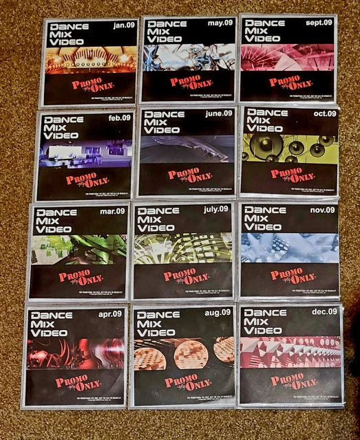 LOT OF 12 Promo Only DVD Dance Mix Video Full Year 2009 Out Of Print ...