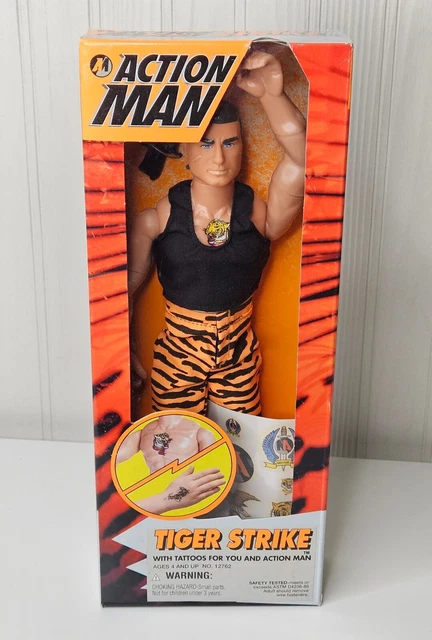 1994 ACTION MAN Tiger Strike Modellino 12" vintage Hasbro scatola ...