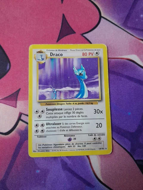 CARTE POKÉMON DRACO 18/102 Rare Set de Base Wizards FR EUR 12,00 ...