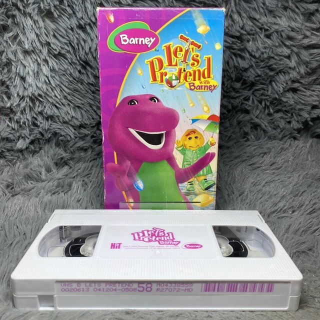BARNEY - LETS Pretend With Barney VHS 2004 White Tape Classic Cartoon ...