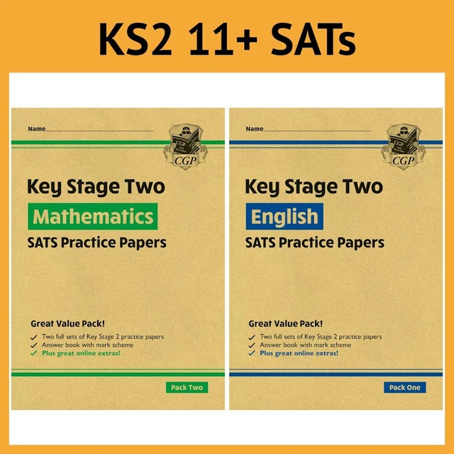 KS2 SATS MATHS & English Practice Papers 2025 CGP New with Answers ...