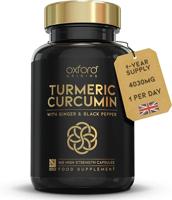ADVANCED TURMERIC AND Black Pepper Capsules 4030mg Made in the UK | ONE ...