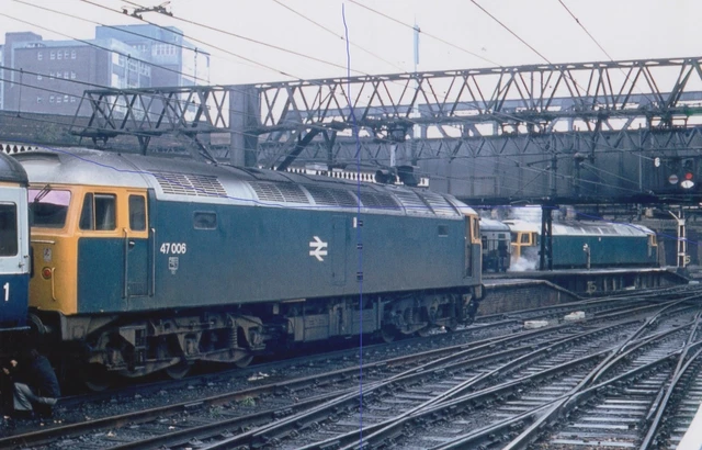 DIESEL TRAIN PHOTO Class 47 Br Blue Livery Photograph Railway Picture ...