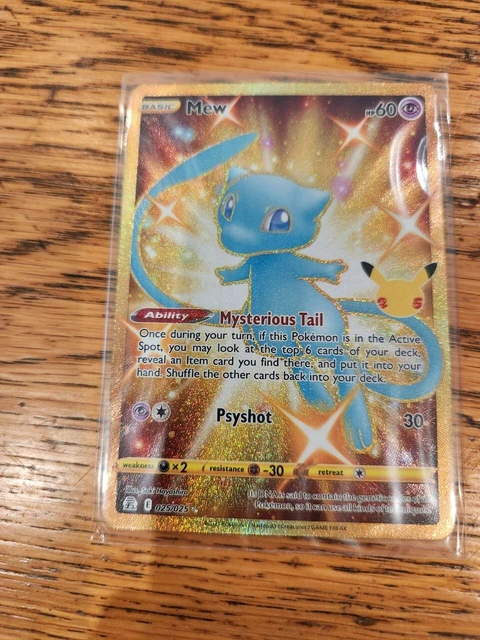 POKÉMON TCG MEW (Secret) Celebrations 025/025 Holo Secret Rare $33.00 ...