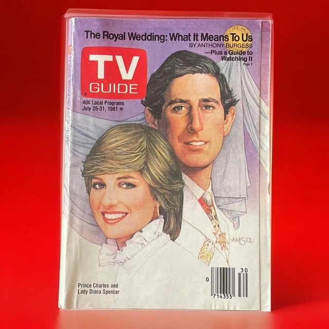 TV GUIDE JULY 25, 1981 Prince Charles And Lady Diana The Royal Wedding ...