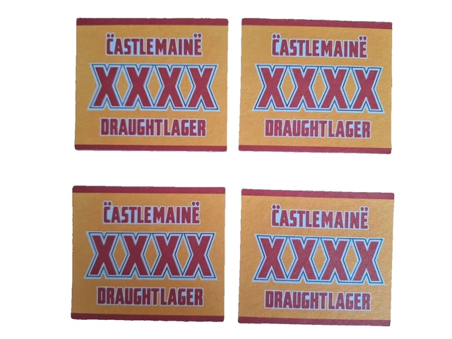 CASTLEMAINE XXXX DRAUGHT Lager Beer Mat, Set of 4 £4.99 - PicClick UK