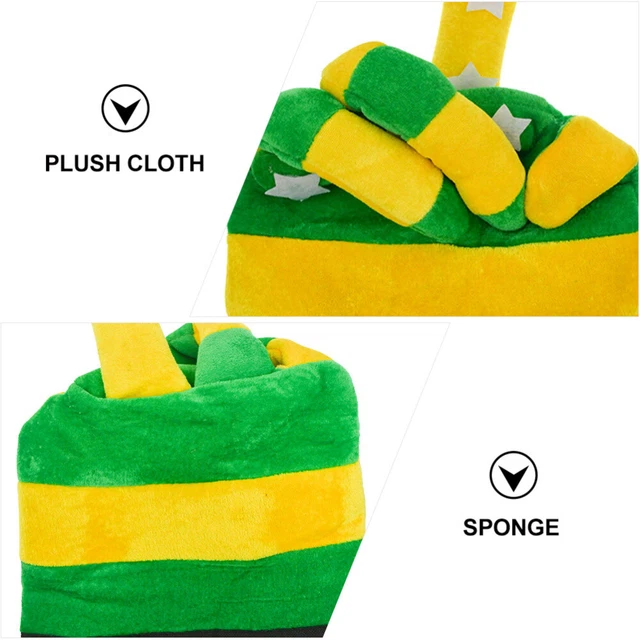 ST. PATRICKS DAY Costume Hat Middle Finger Irish Striped Safety Hats £ ...