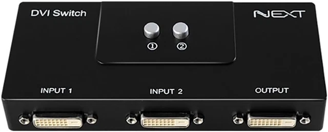 DVI 2 PORT Manual Switch Box Monitor Single Mode 1920x1080 2:1 £27.01 ...