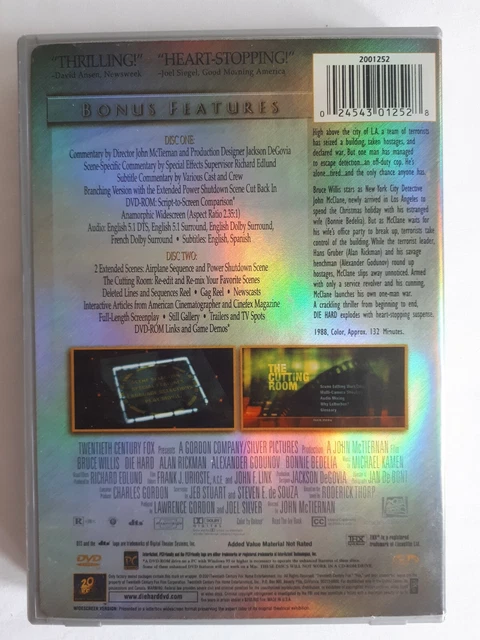 DIE HARD (DVD, 2001, 2-Disc Set, Five Star Collection) $9.99 - PicClick CA