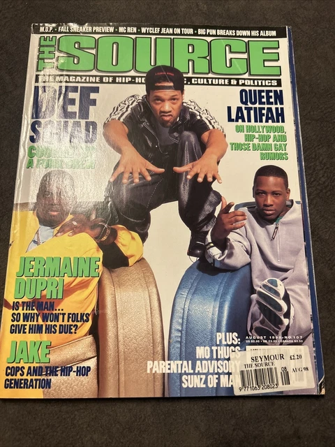 THE SOURCE, HIP- Hop Magazine, Issue 107 AUGUST 1998 (DEF SQUAD Cover ...
