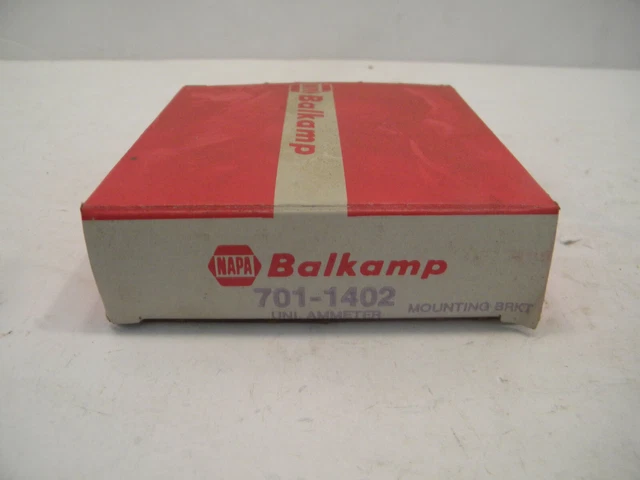 NOS VINTAGE NAPA Balkamp 701-1402 Amp/Water/Oil Gauge Chrome Panel w/ 2 ...