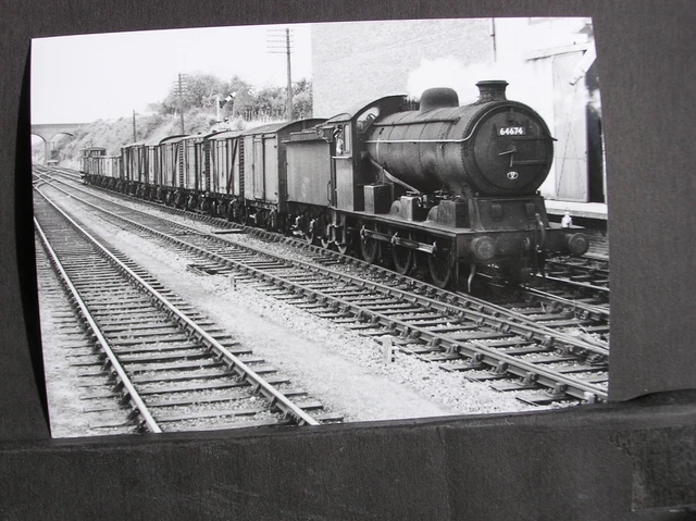 RAILWAY PHOTOGRAPH -BR 0-6-0 CLASS J19 STEAM LOCO # 64674 + GOODS at ...