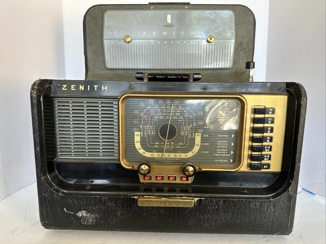 VINTAGE ZENITH MODEL H-500 Wave Magnet Trans Oceanic Radio. Not Working ...