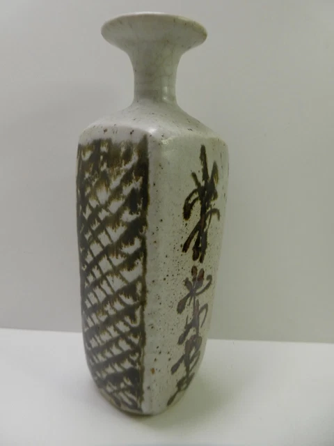 JAMES HALL STONEWARE Hand Painted Studio Australian Pottery Vase EUR 47 ...