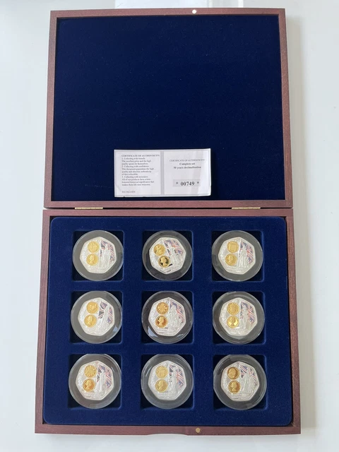 50 YEARS OF Decimalisation Complete 9 Coin Set Windsor Mint COA $170.33 ...