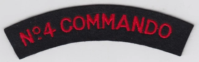 VINTAGE WW2 BRITISH Number Six No. 4 Commando Number Shoulder Title ...
