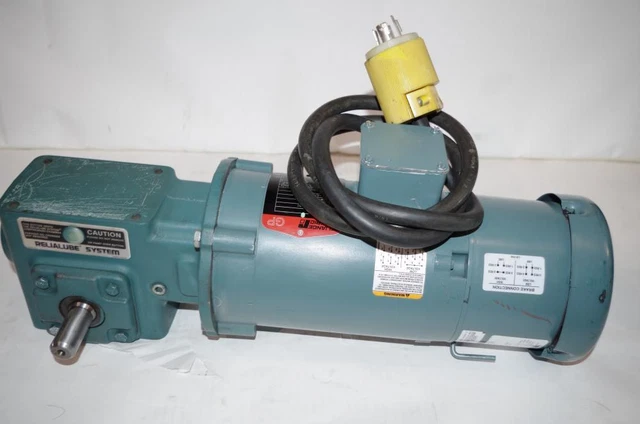 RELIANCE ELECTRIC 0.75HP Ac Motor Speed Reducer & Brake #P56H7213 208 ...