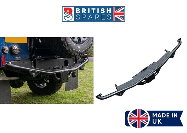 LAND ROVER DEFENDER Rear Tow Step Nas Black Chequer Plate Top £395.00 ...
