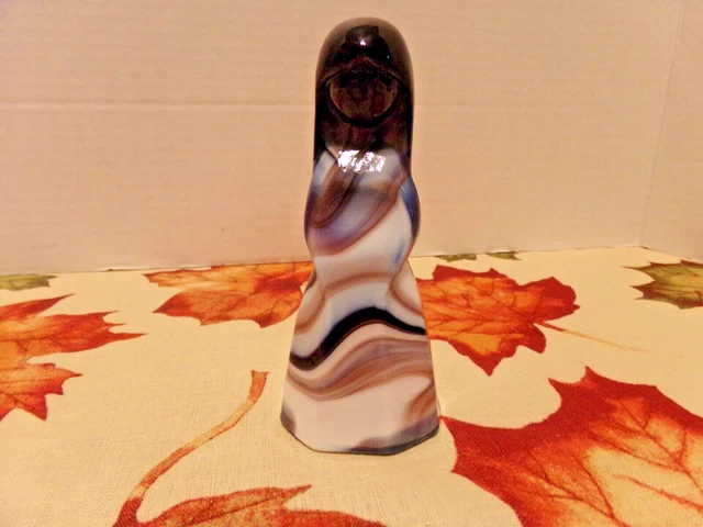 MOSSER GLASS ~BY Vi Hunter~Jenny Doll~"Ultra Violet Bell"~Signed !?- 4 ...