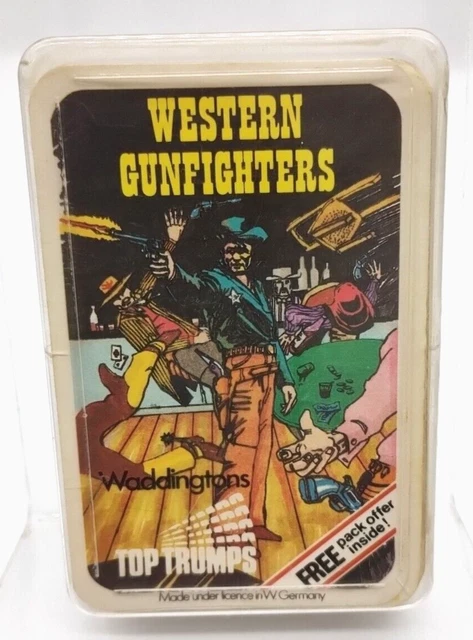 VTG TOP TRUMPS Western Gunfighters Waddingtons Original Games Retro ...