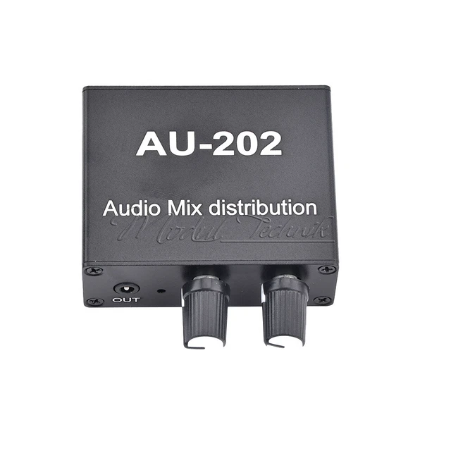 AU-202 STEREO AUDIO Signal Preamplifier Amplifier for Headphone ...