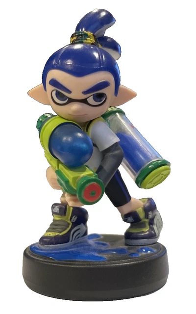 NINTENDO AMIIBO SPLATOON Blue Inkling Boy NVL-001 Switch Wii U Smash ...