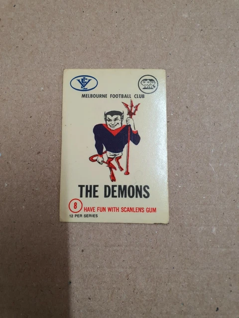 1974 SCANLENS VFL Club Emblem Sticker The Demons Melbourne Football ...