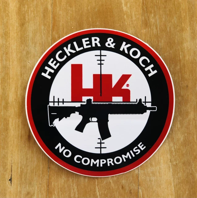 HK HECKLER & KOCH ROUND Decal Sticker 416 MP5 HK45 USP P7 VP9 UMP 417 ...