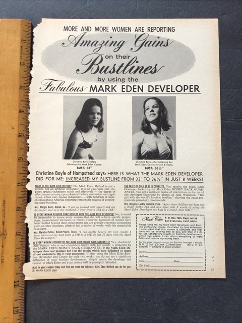 ORIGINAL MARK EDEN 1970s Mark II Bust Developer With IVR Magazine Print ...