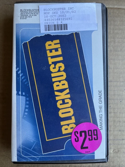 MAKING THE GRADE VHS Blockbuster Rental Case & Cover Hardshell Vintage ...
