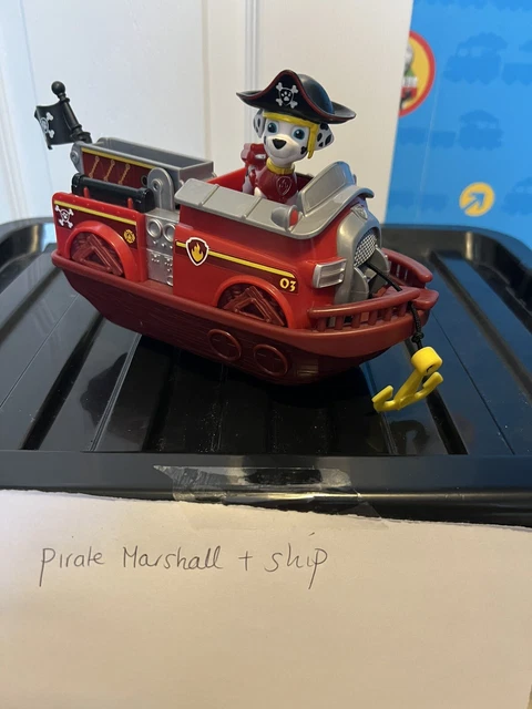 PAW PATROL PIRATE Ship Marshall Pup Pirate Fire Boat Vehicle Figure ...