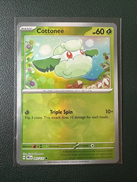 POKÉMON TCG - Prismatic Evolutions Cottonee 007/131 Master Ball Holo £0 ...