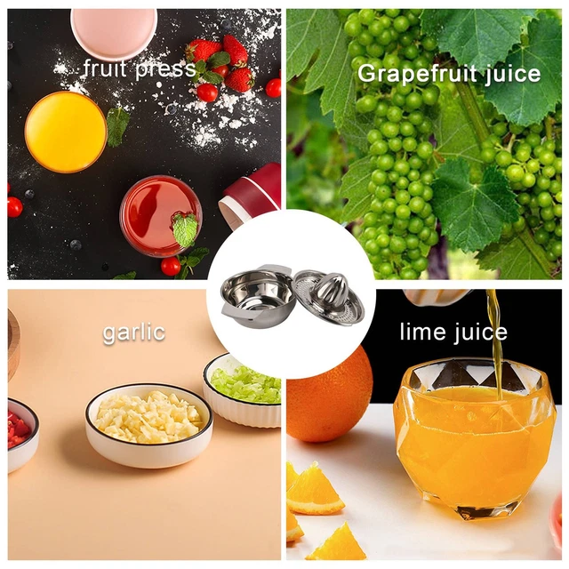 STAINLESS STEEL JUICE Reamer Glass Manual Juicer Orange Squeezer E5C2 £ ...