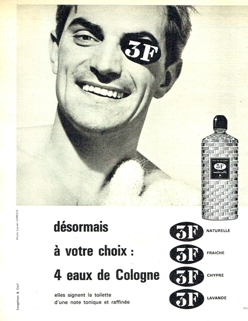 PUBLICITÉ ADVERTISING 0124 1963 eau de cologne & toilette homme 3F EUR ...