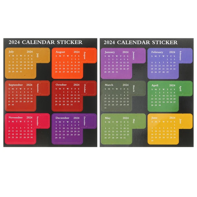 MONTHLY CALENDAR STICKY Tabs Habit Tracker Stickers 2024 Index Post ...