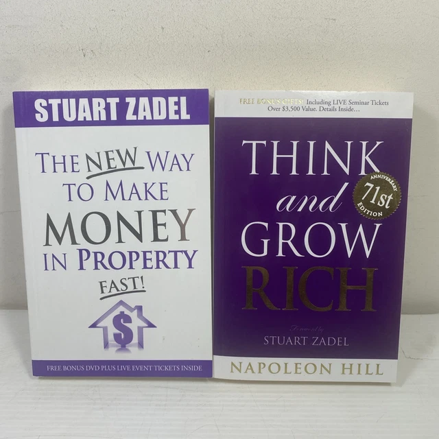 2 LOT STUART Zadel- Think and Grow Rich & The New Way to Make Money in ...