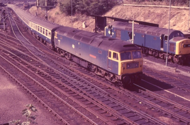 4 ORIGINAL 35MM slides of class 47s at Norwich, 47077? / 47130 / 47579 ...