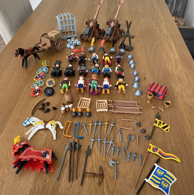 PLAYMOBIL MEDIEVAL PLAYSET No Castle Figures Weapons Horses Huge Joblot ...