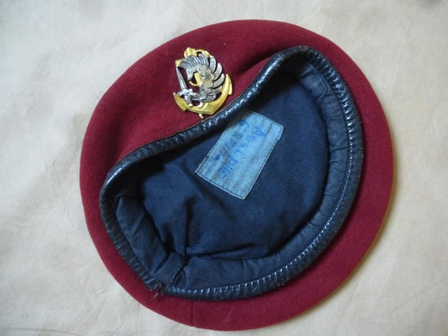 BERET ROUGE PARACHUTISTE Infanterie de Marine 6° RPIMA Armée Française ...