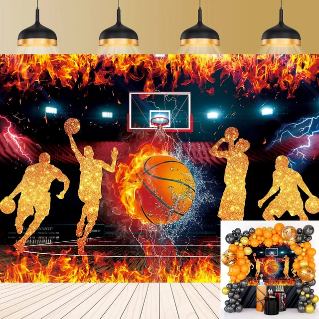 BASKETBALL THEME PHOTOGRAPHY Backdrop 7X5Ft Star Slam Dunk Basketball ...