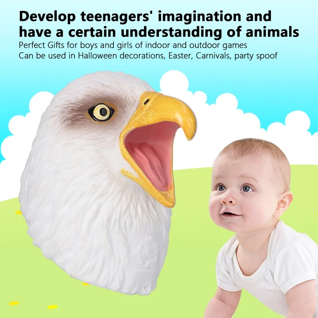 WHITE EAGLE HAND Puppet Lifelike Animal Hand Puppet Toy Kids Birtay ...
