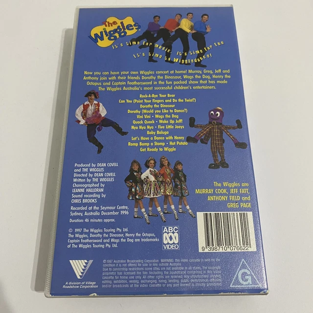THE WIGGLES (VHS, 1997) Wiggledance! ABC Kids Video Tape Wiggles ...