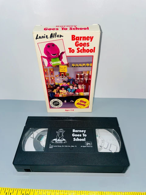 BARNEY GOES TO School Sing Along VHS Tape 1989 Classic Kids Cartoon ...