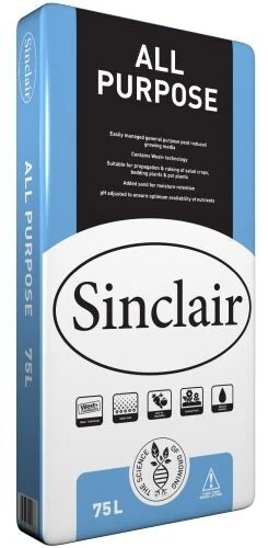 SINCLAIR ALL PURPOSE Multi Purpose Compost Peat Reduced 75lt Litre Bag ...