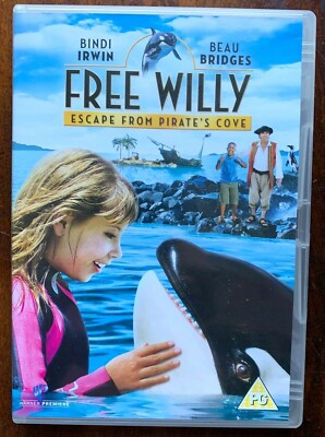 FREE WILLY 4 DVD 2009 Escape from Pirate Cove Killer Whale Family Movie ...