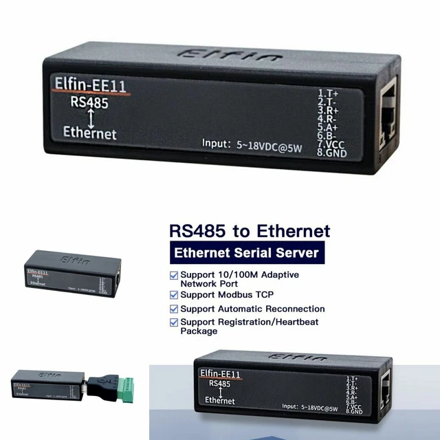 Rs485 Convertitore Da Porta Seriale A Ethernet Tcp Ip Rj45 Con Server