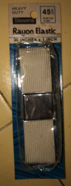 1960S *NEW* STEVEN’S Rayon Glendale Elastic 30”x1” J.P. Stevens & Co ...