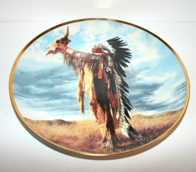 VTG 1991 PORCELAIN Native American Prayer To the Great Spirit ...