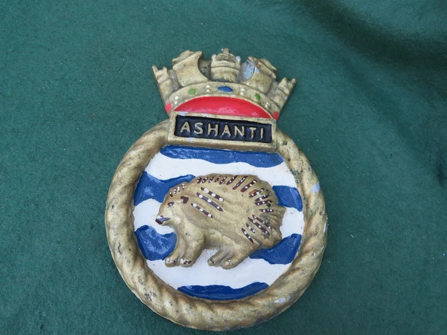 ROYAL NAVY HMS Ashanti Cast Aluminium Ships Plaque EUR 41,00 - PicClick IT